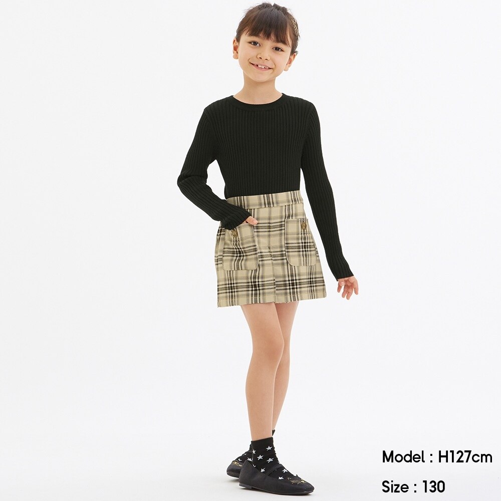 ランキング上位のプレゼント ジーユー チェック キュロット 140 kids-nurie.com