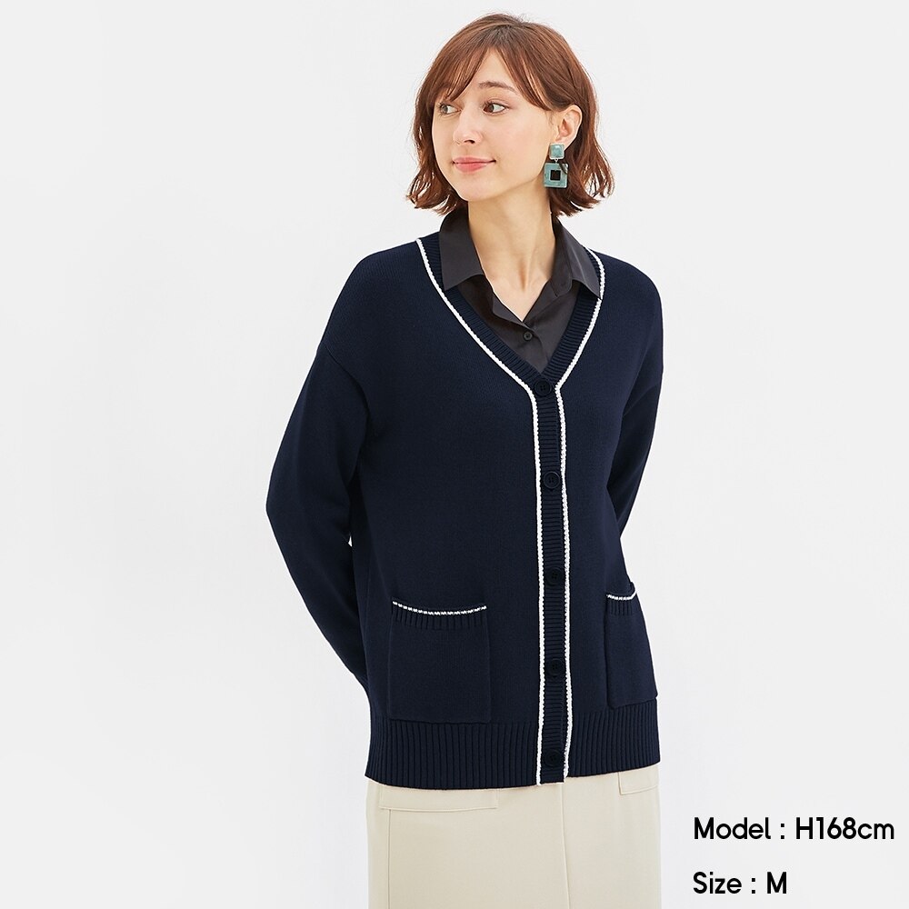 GU新春セール 掘り出し物 その5「ソフトリッチVネックカーディガン（長袖）+E」 | eikeroroのコスメ日記（仮）