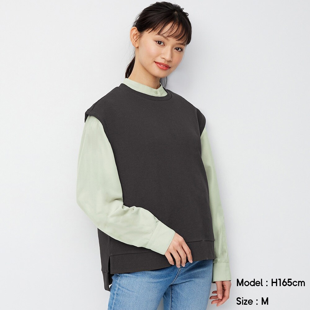 GUのウォッシュドリラックスフィットニットベストNT+E | StyleHint