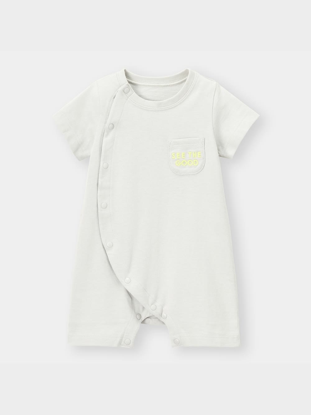 GU公式 | BABY(NEWBORN)カバーオール(半袖)(ロゴ)+E