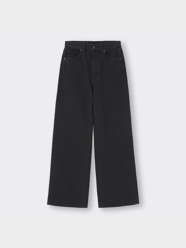 GU公式 | ハイウエストセミワイドジーンズ(丈標準72～76cm)