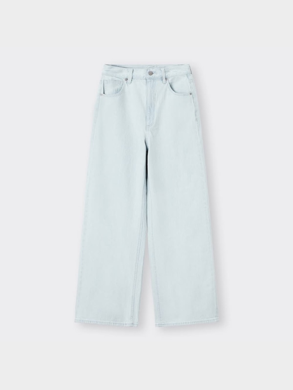 GU公式 | ハイウエストセミワイドジーンズ(丈標準72～76cm)