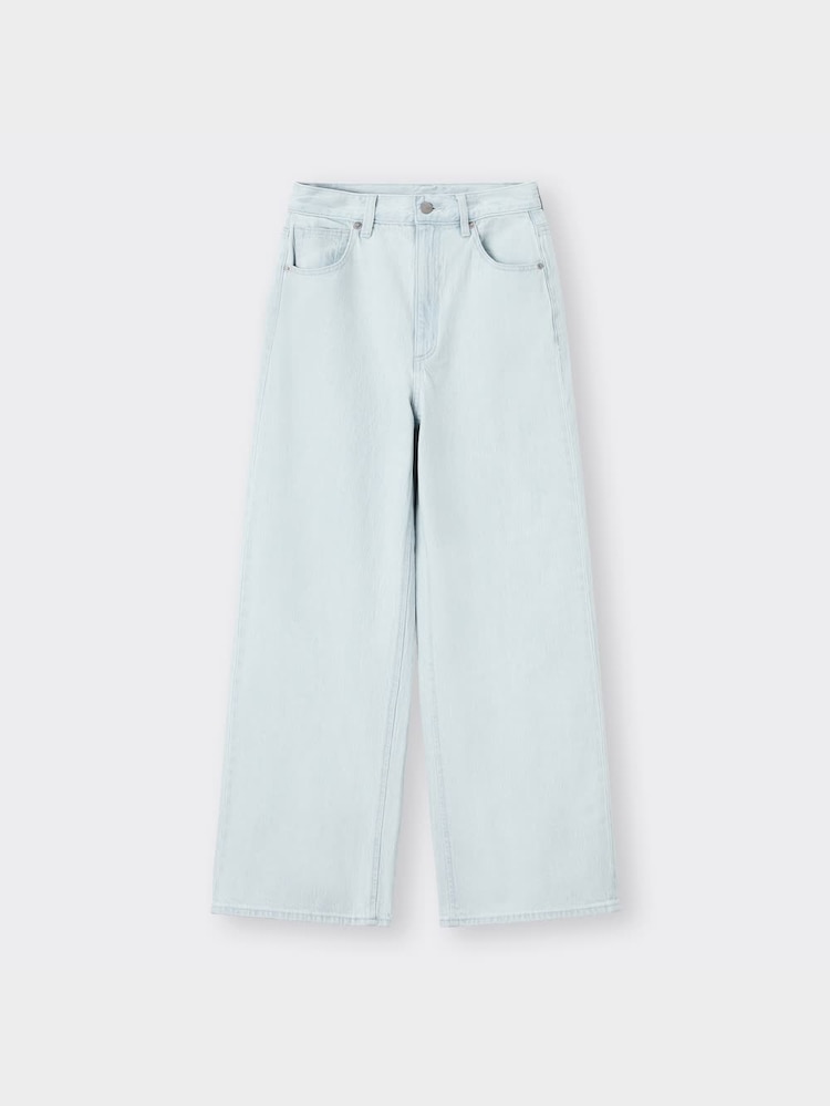 GU公式 | ハイウエストセミワイドジーンズ(丈標準72～76cm)