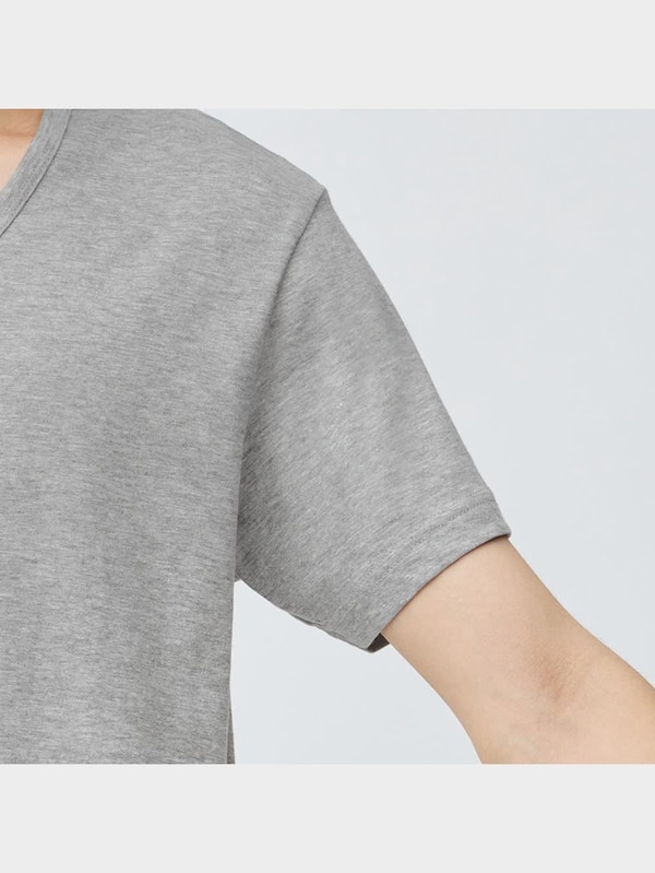 GU公式 | インナーVネックT(半袖)2P