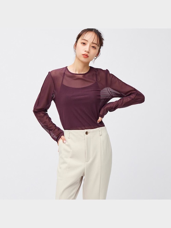 GU公式 | カットソーフレアスラックス(丈標準69.0～73.0cm)