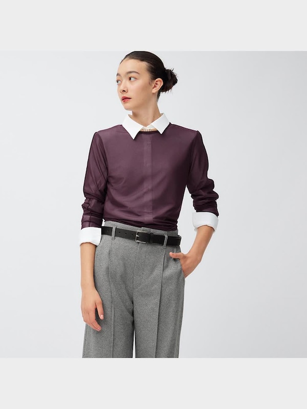 GU公式 | ブラッシュドジャージーワイドパンツ(丈標準70.0～74.0cm)