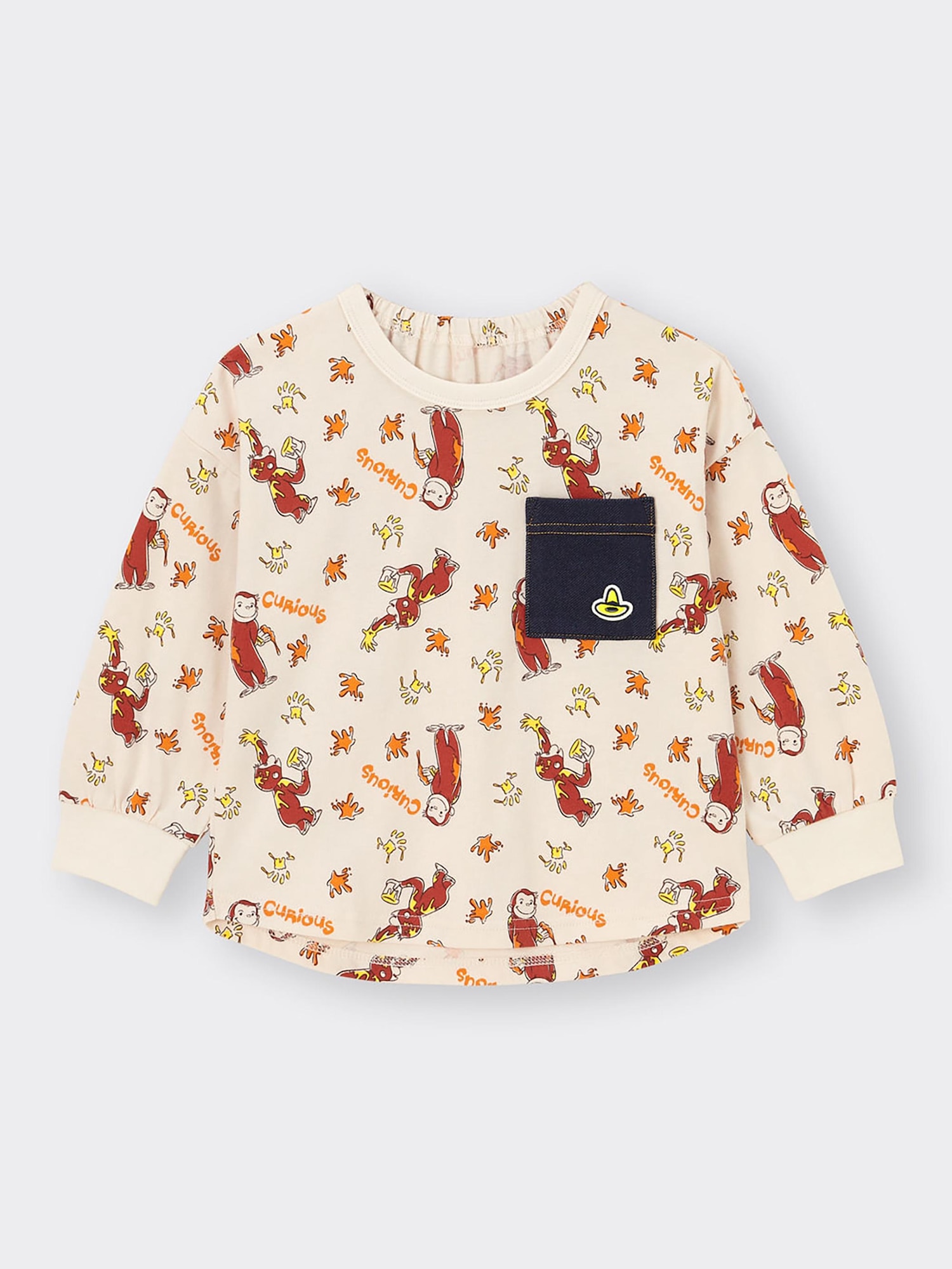 GU公式 | BABY(TODDLER)カンタンT(長袖) Curious George 1