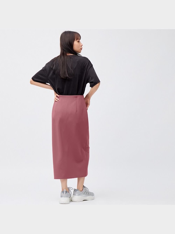 GU公式 | カットソーナローミディスカート+EC(丈短め76.0～80.0cm)