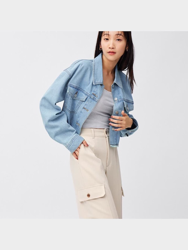 GU公式 | カーゴワイドパンツ+EC(丈長め80.0cm)