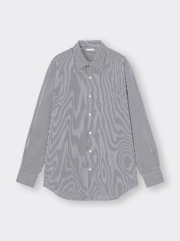 GU公式 | イージーケアレギュラーフィットシャツ(ストライプ)SW+E