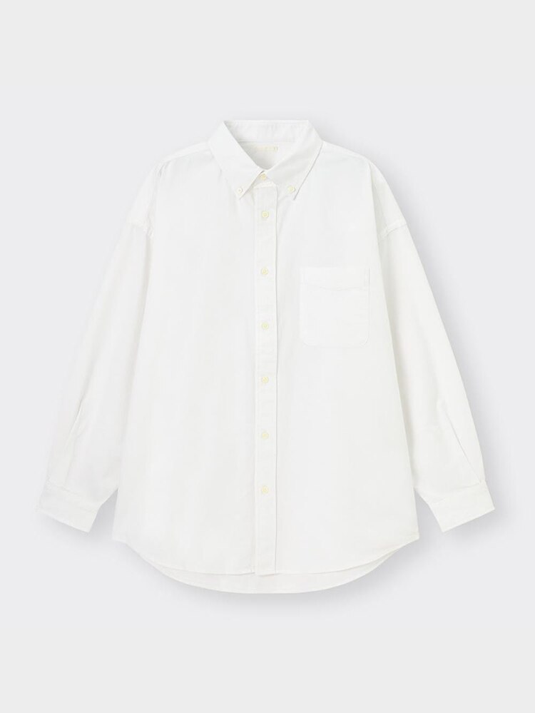 GU公式 | スーパービッグオックスフォードシャツ(長袖)NT+E