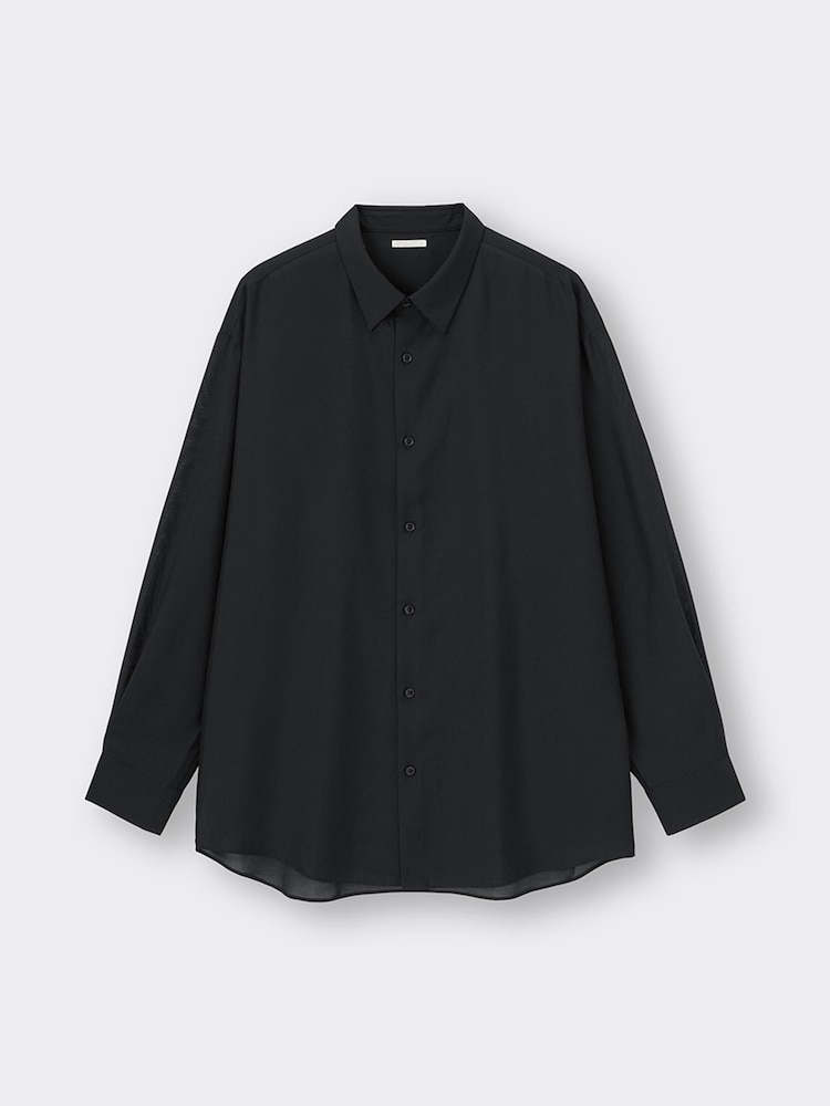 GU公式 | イージーケアシアーオーバーサイズシャツ(長袖)