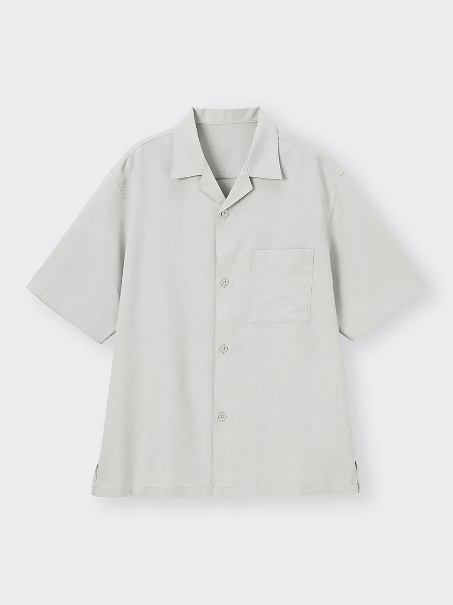 「ドライポンチクルーネックT(5分袖)、ドライオープンカラーシャツ(5分袖)SW(セットアップ可能)」の着用コーディネート| ジーユー