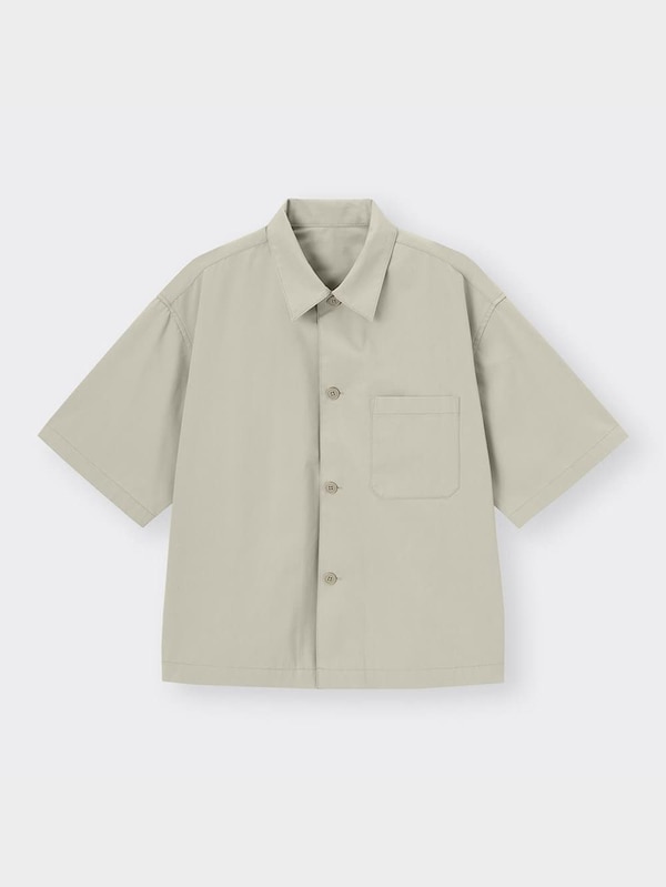 GU公式 | クロップドオーバーサイズシャツ(5分袖)NT+E