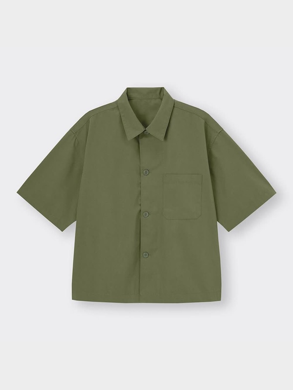 GU公式 | クロップドオーバーサイズシャツ(5分袖)NT+E