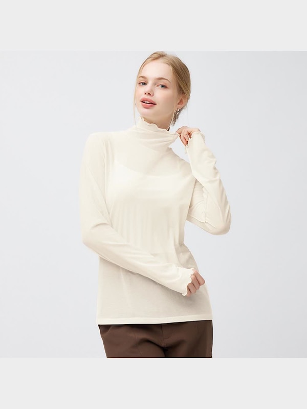 GU公式 | シアーハイネックT(長袖)OSB+EC