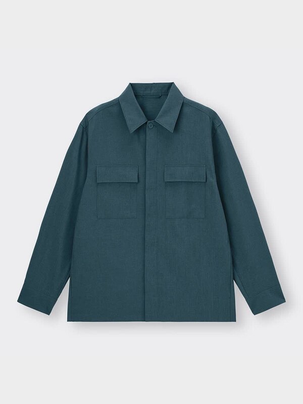 GU公式 | ドライイージーケアCPOシャツ(長袖)SW(セットアップ可能)