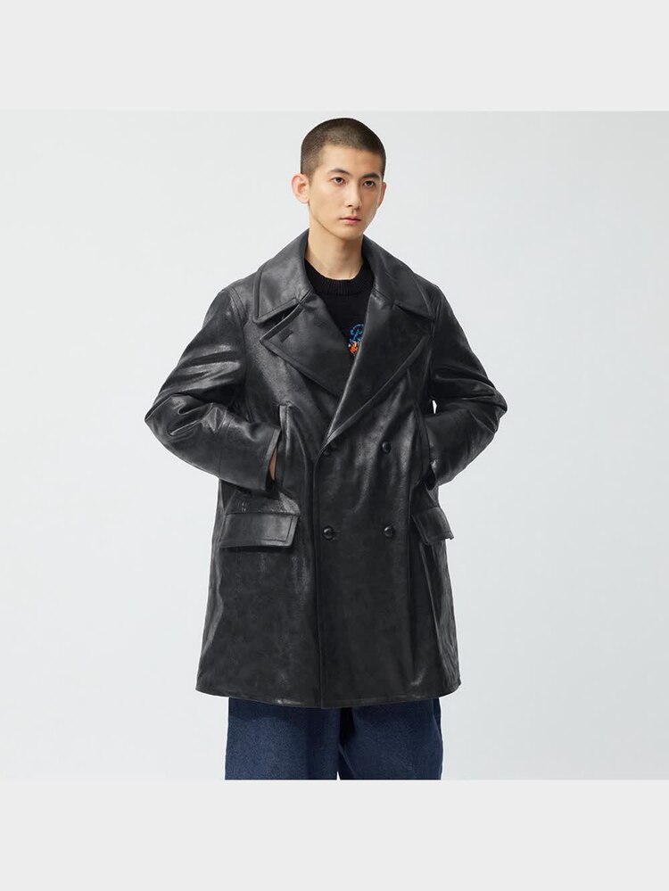 GU公式 | フェイクレザーコート beautiful people +X