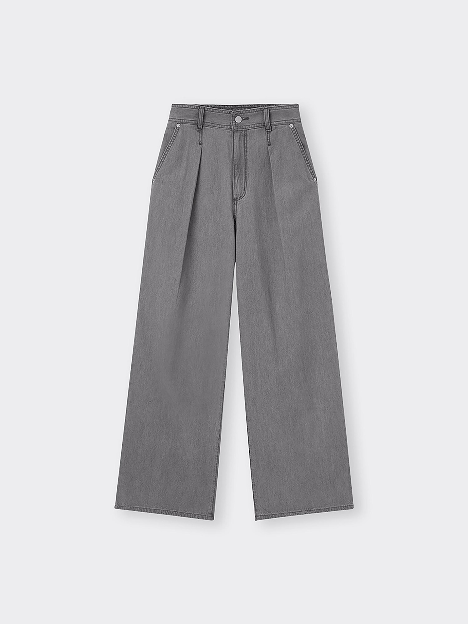 女裝 網路獨家-輕型牛仔寬褲+EC(褲長稍長:79cm) | UQ 搜尋