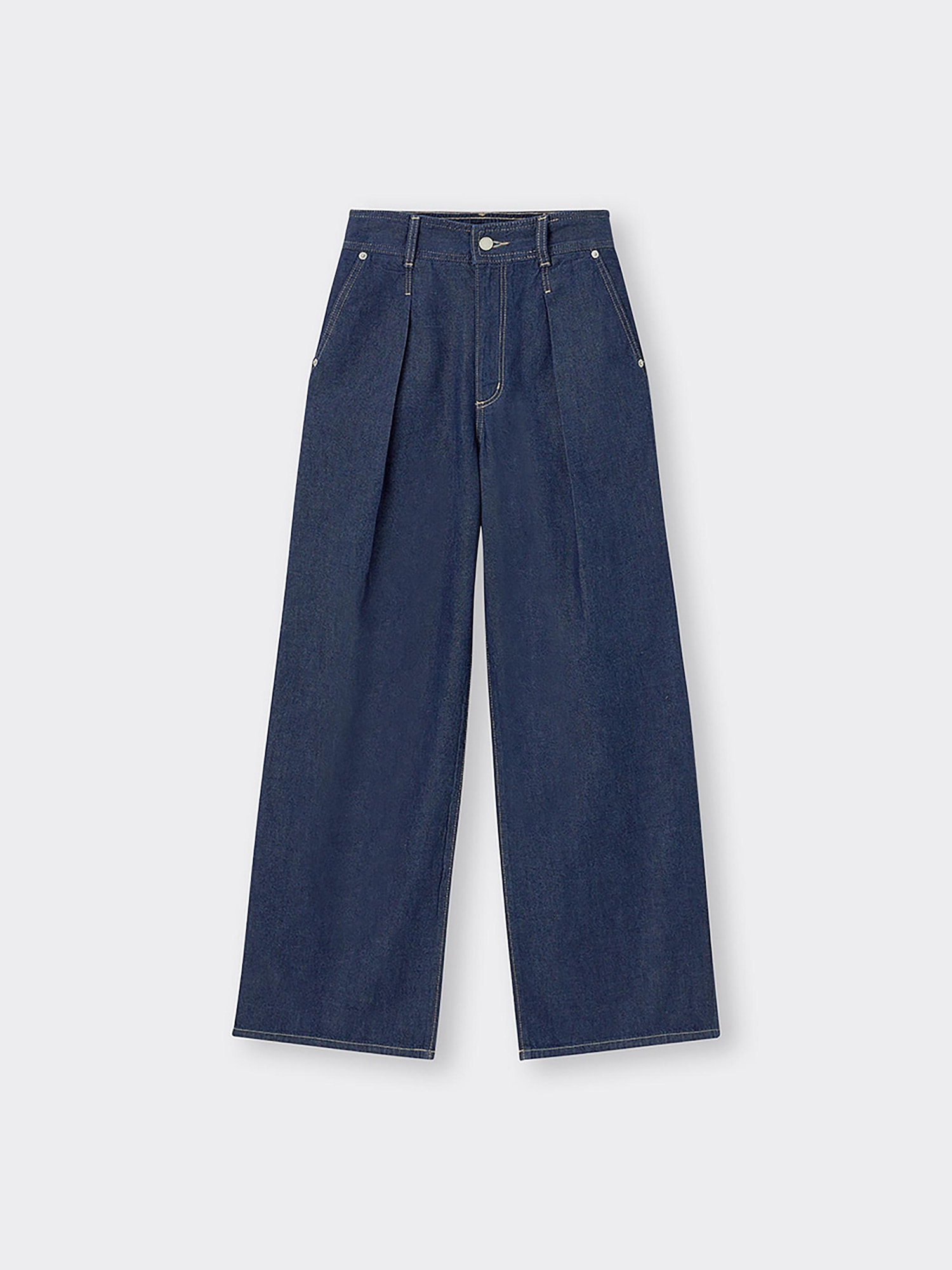 女裝 網路獨家-輕型牛仔寬褲+EC(褲長稍長:79cm) | UQ 搜尋