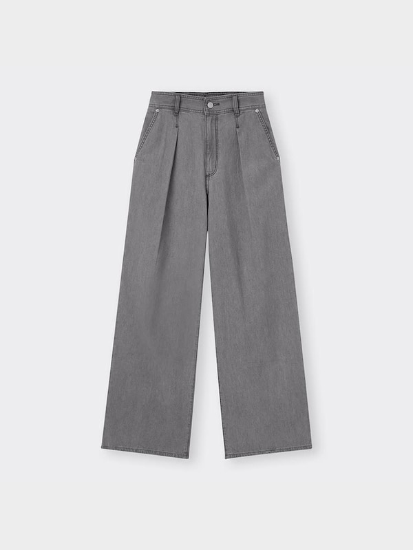 GU公式 | ライトデニムワイドパンツ+EC(丈長め79.0cm)