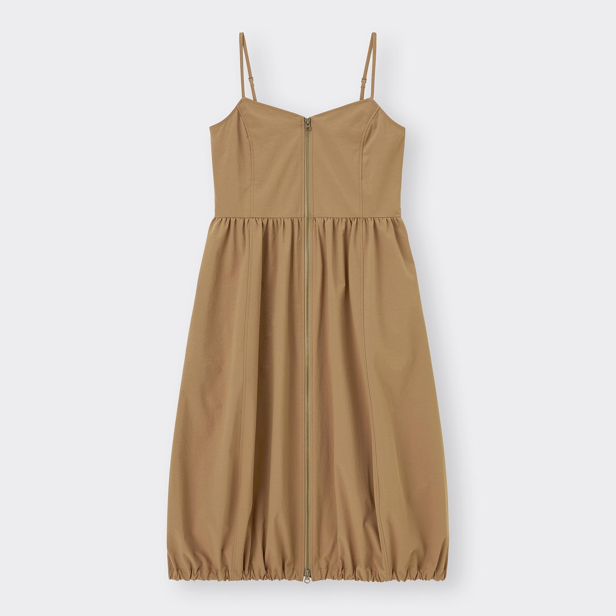 GUのフロントジップバブルヘムワンピースNTQ+E | StyleHint