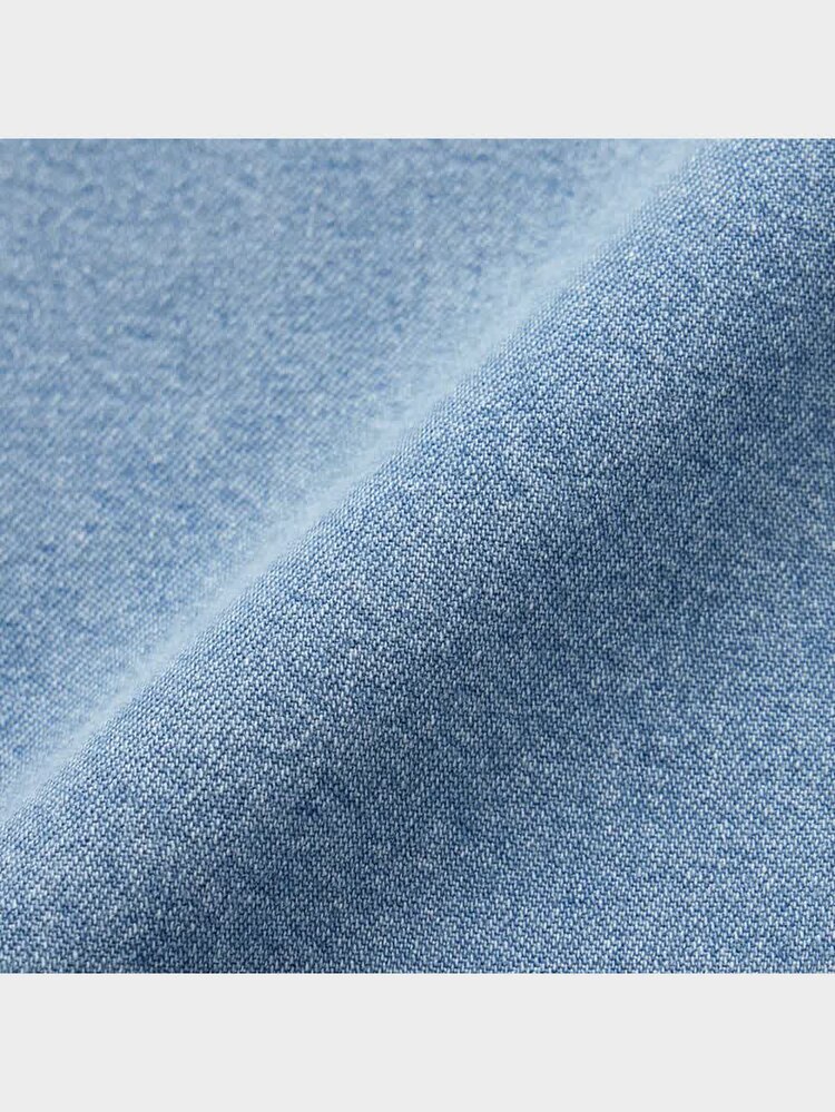 GU公式 | デニムクロップドオーバーサイズシャツ(5分袖)NT+E