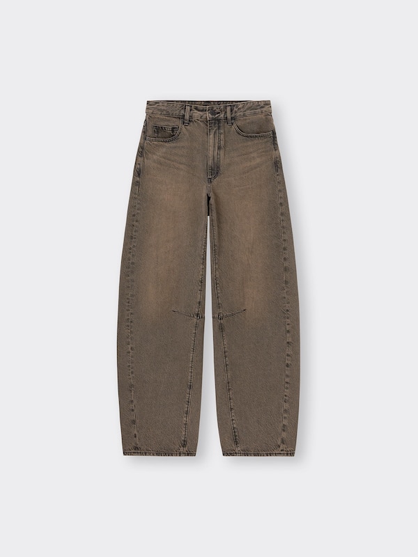 GU公式 | バレルレッグジーンズA+EC(丈長め81.0cm)(セットアップ可能)