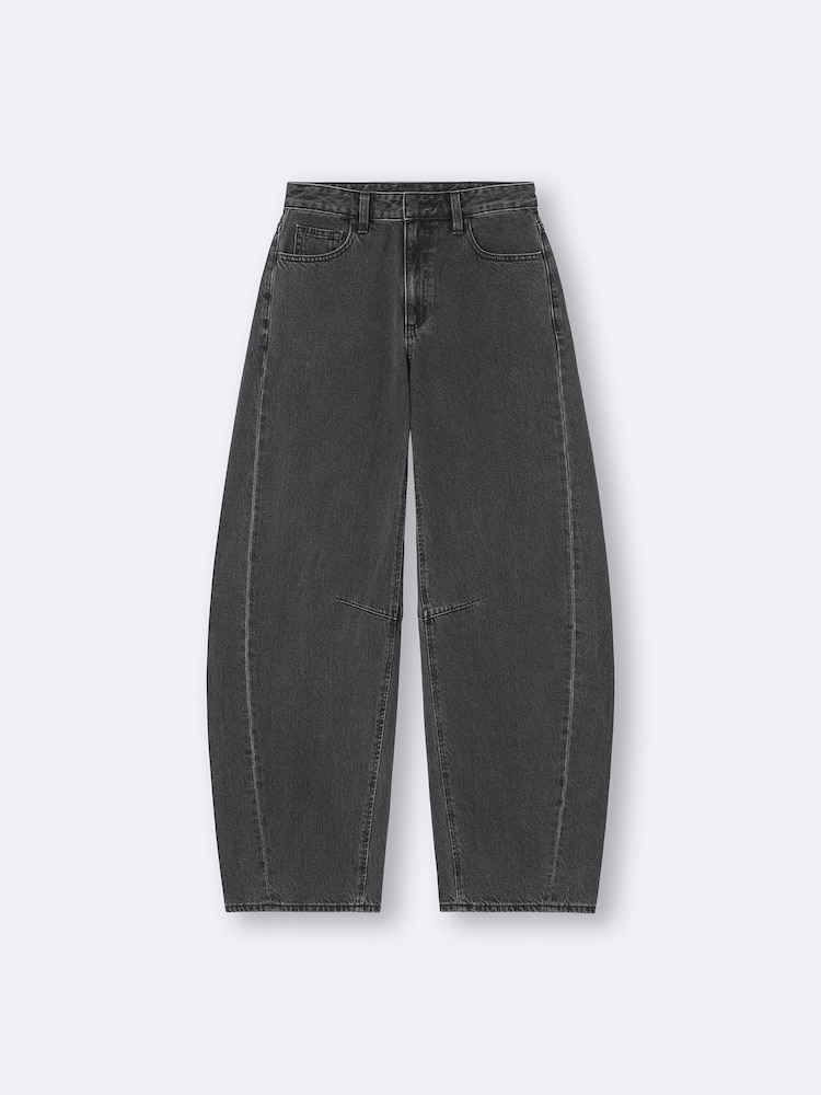 GU公式 | バレルレッグジーンズA+EC(丈長め81.0cm)(セットアップ可能)