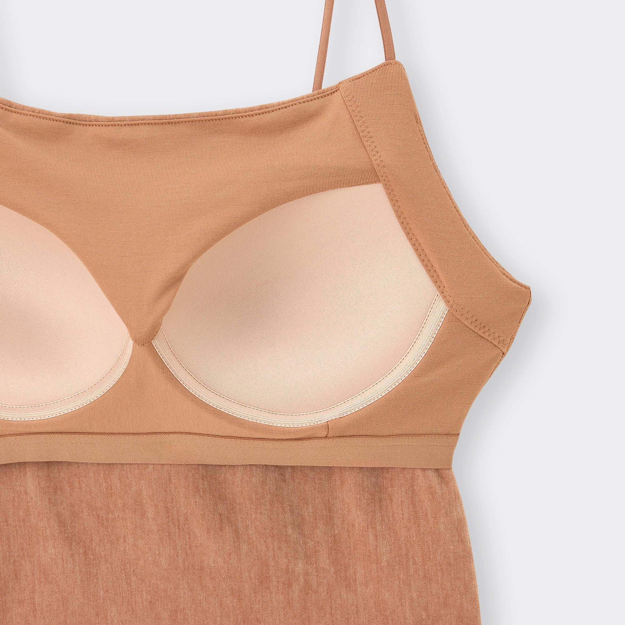 女裝 bra-feel絲絨短版細肩帶背心 | UQ 搜尋