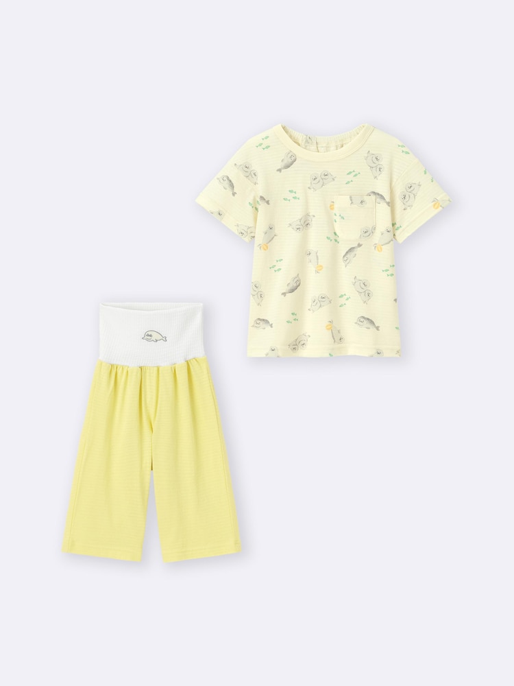 GU公式 | BABY(TODDLER)カンタンパジャマ(半袖&7分丈)+E