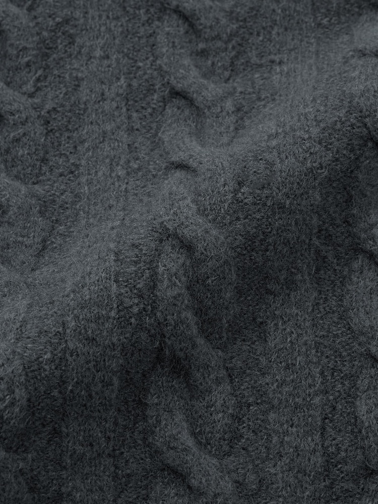 GU公式 | パフィータッチスキッパーケーブルセーター