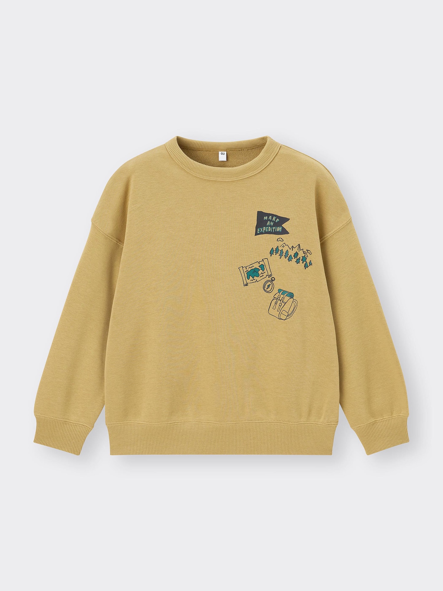 GU公式 | KIDS(男女兼用)グラフィックスウェットプルオーバー3