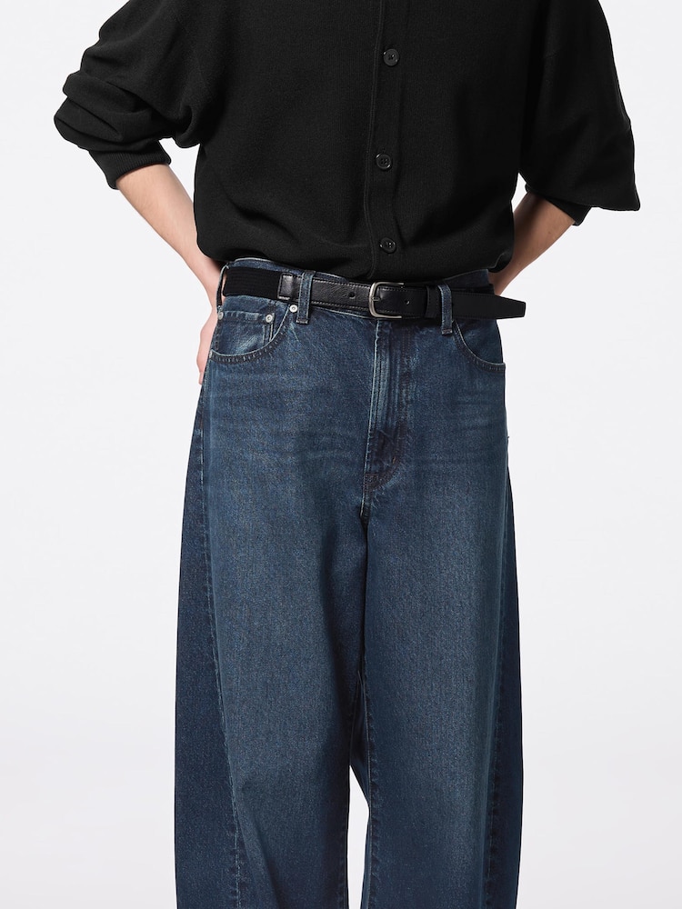 GU公式 | バレルレッグジーンズ+EC(丈長め78.5cm)