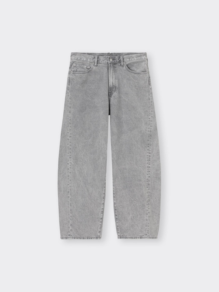 GU公式 | バレルレッグジーンズ+EC(丈長め78.5cm)