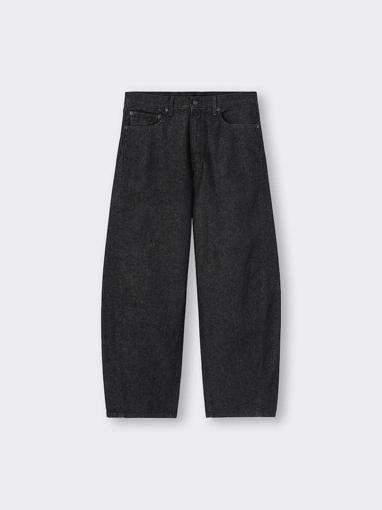 GU公式 | バレルレッグジーンズ+EC(丈長め78.5cm)