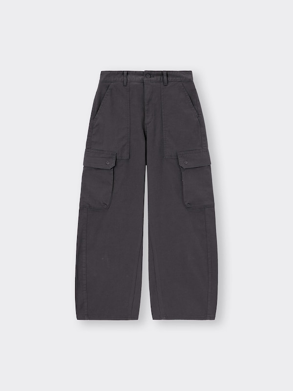 GU公式 | バレルレッグカーゴパンツ+EC(丈短め68.0cm)