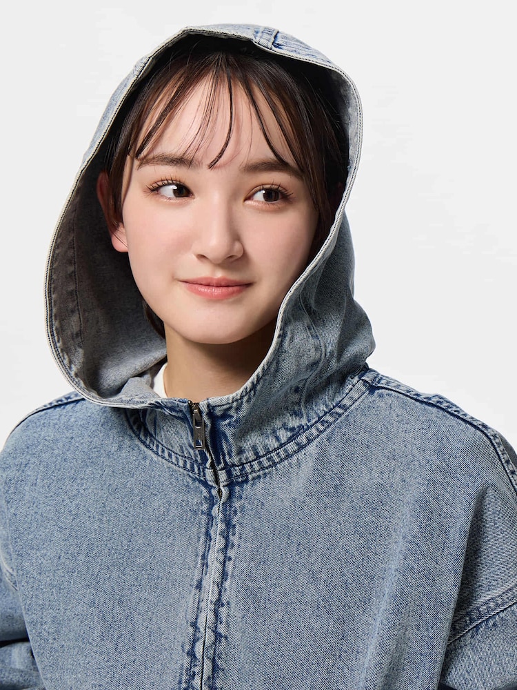 GU公式 | GIRLSフード付きワークジャケットJR