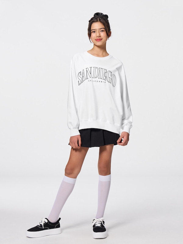 GU公式 | GIRLSライトスウェットオーバーサイズT(長袖)JR