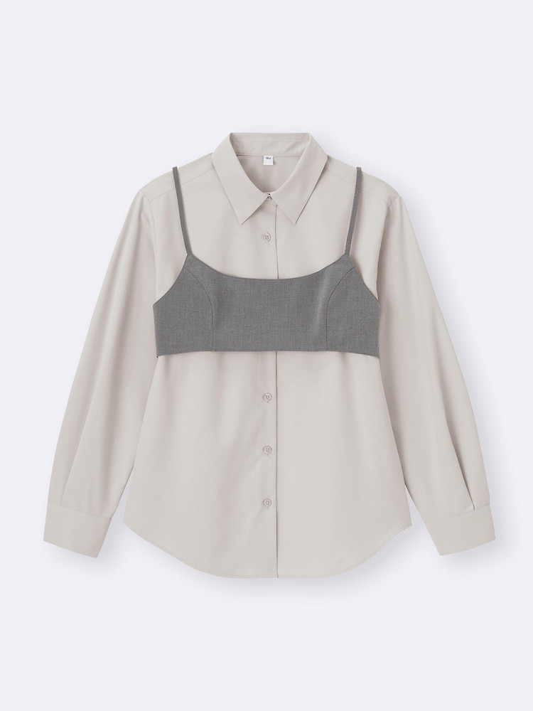 GU公式 | 2ピースビスチェアンドシャツセットQ