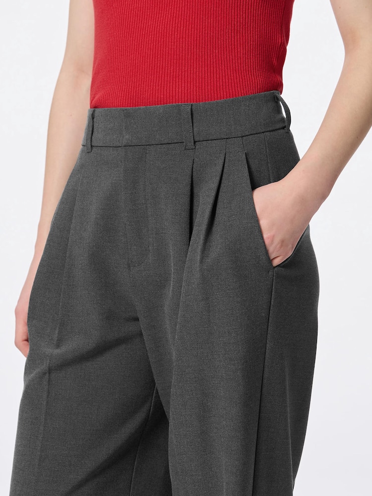 Pleated Wide-Leg Pants | GU US
