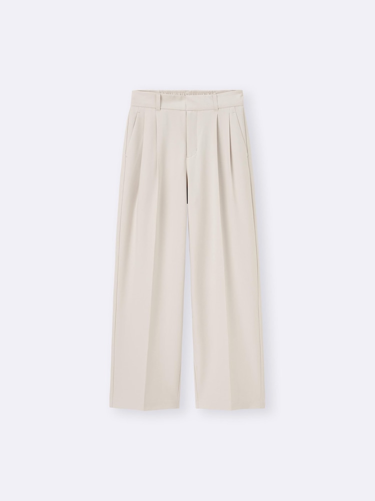 Pleated Wide-Leg Pants | GU US