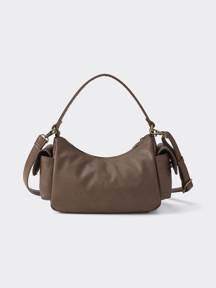 Faux Leather Out Pocket Bag | GU US