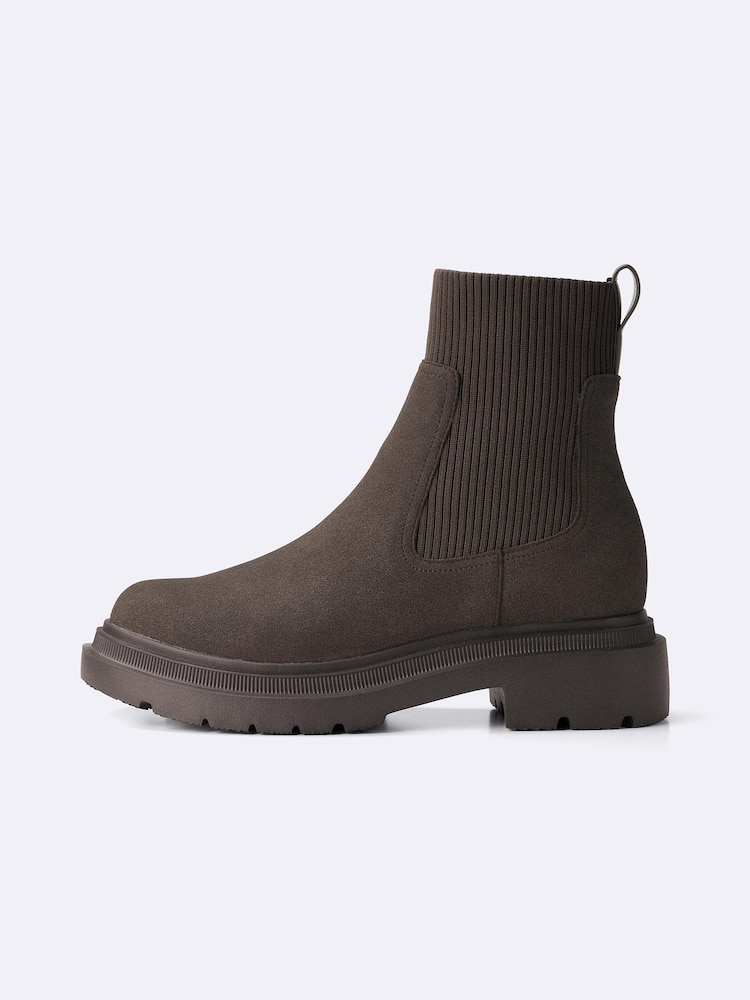 Ribbed Knitted Sock Boots | GU US
