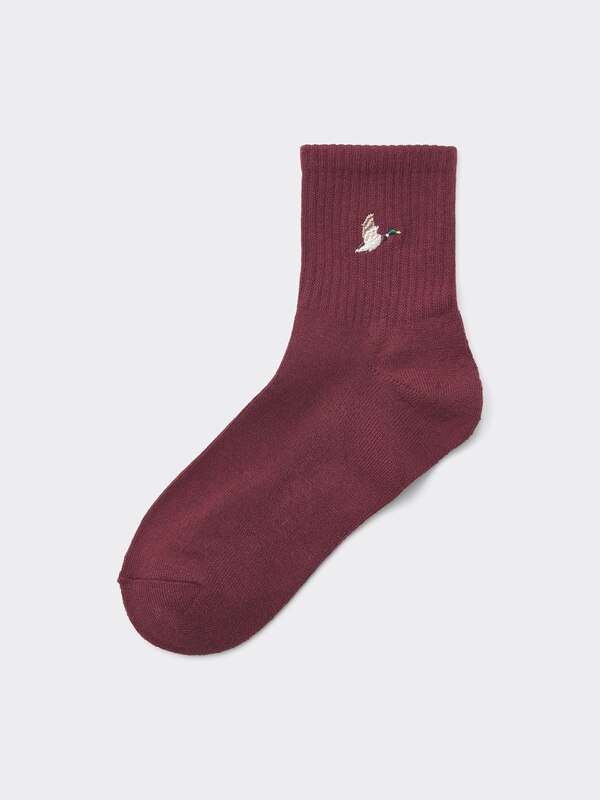 STYLE-HEAT Ankle Socks Embroidery | GU US