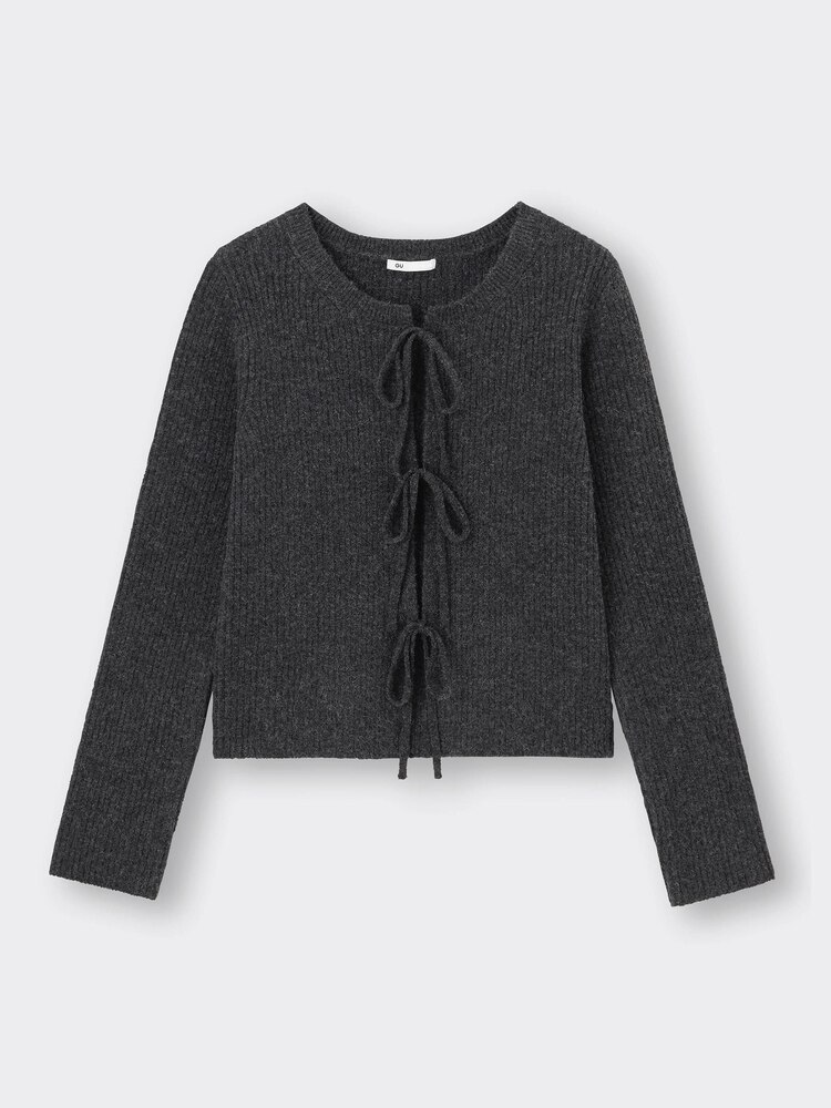 Front Ribbon Cardigan | GU US