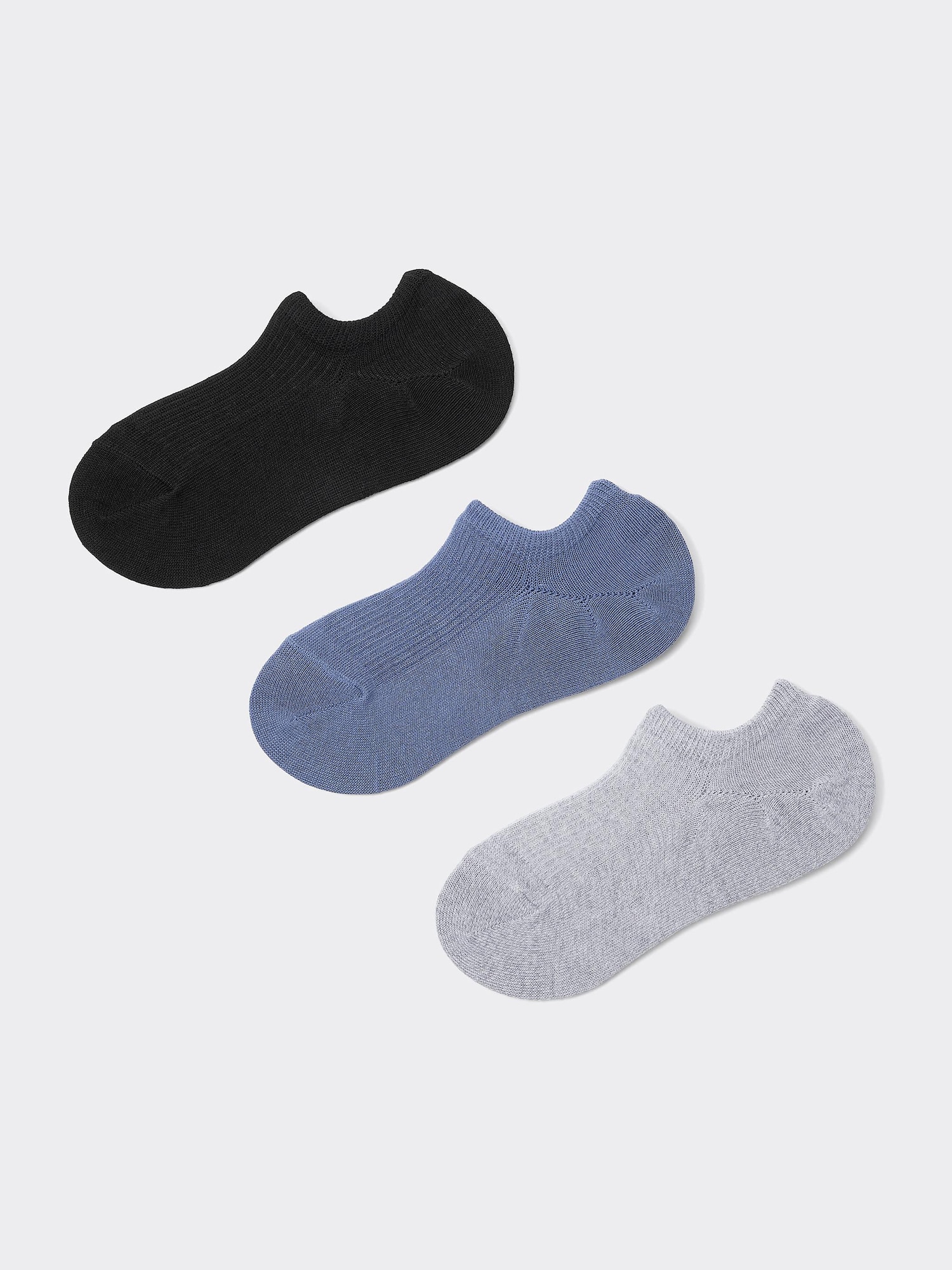 Women's Ribbed Color Very Short Socks 3-Pack Non-Slip | GU US