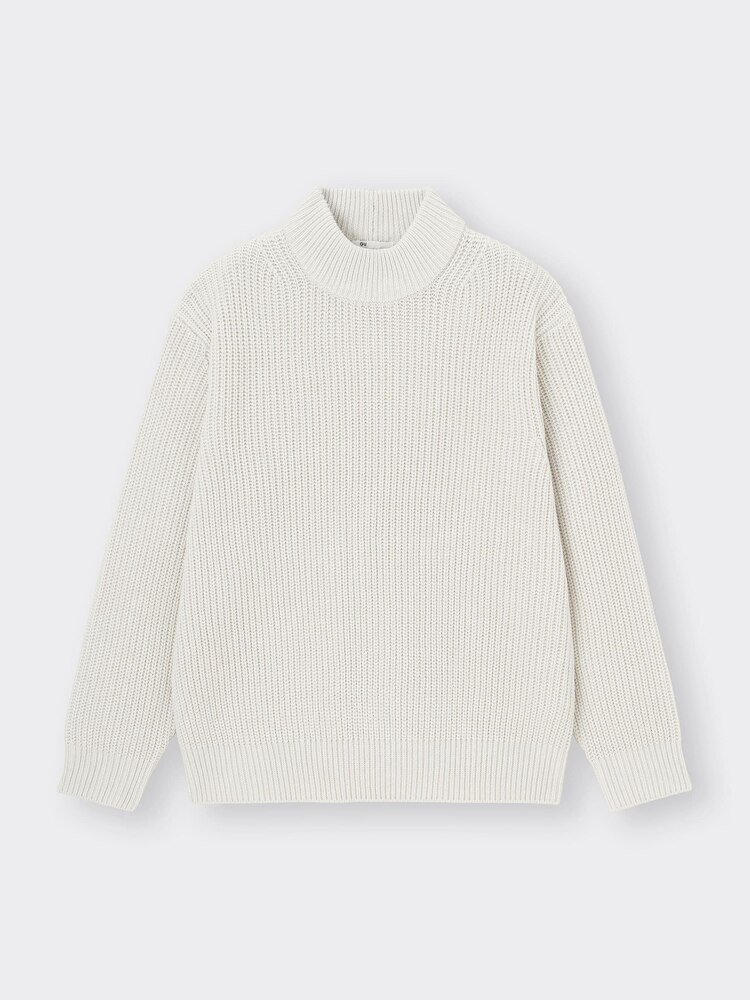 Low Gauge High Neck Sweater | GU US