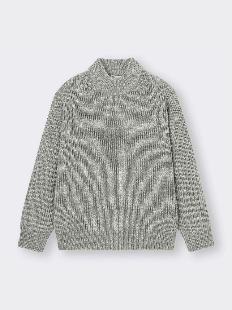 Low Gauge High Neck Sweater | GU US