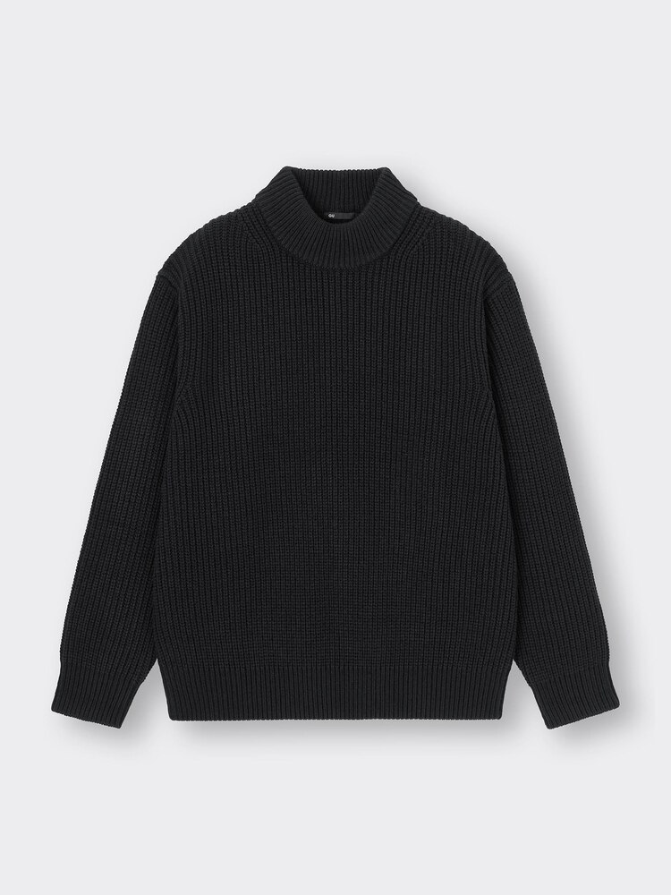 Low Gauge High Neck Sweater | GU US